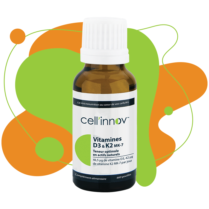 Vitamines D3 & K2 MK7 - Cell'innov